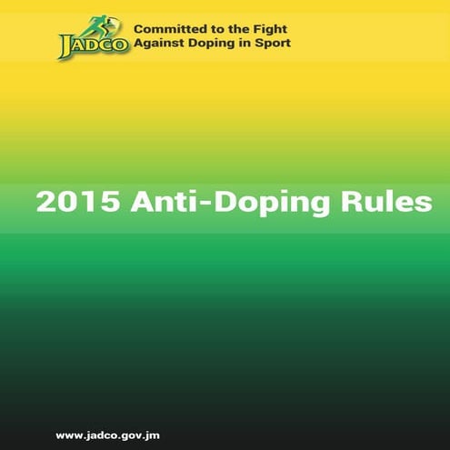 JADCO Anti- Doping Rules | PDF