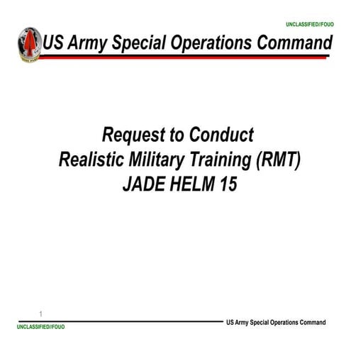 Command US Army Special Operations Command | PDF