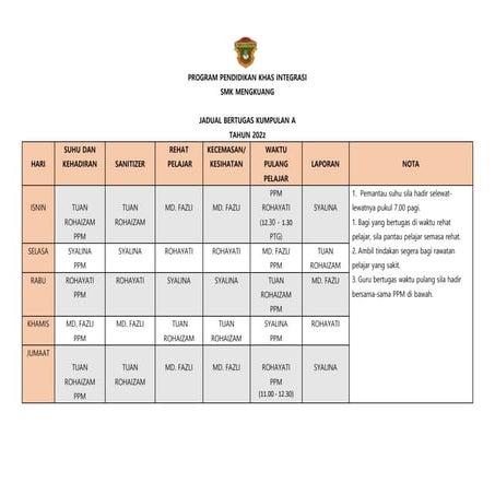 Jadual Bertugas Kumpulan A 2022.docx