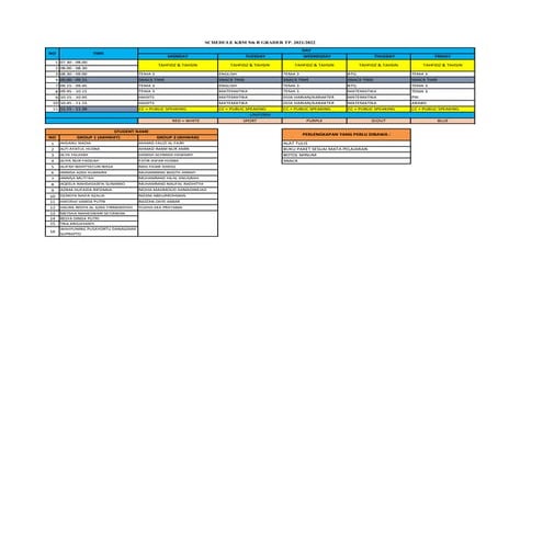 Jadwal 5 b m3 oktober | PDF