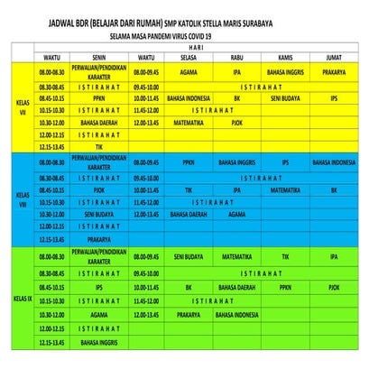 Jadwal bdr revisi | PDF