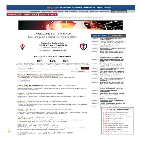 Jadwal live streaming fiorentina vs cagliari hari ini nobartv.fun