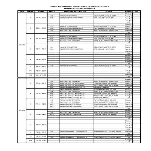 Jadwal minggu tenang | PDF