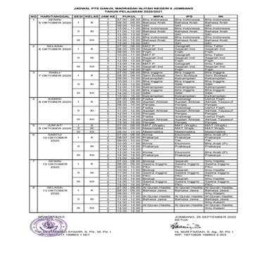 Jadwal pts (1) | PDF