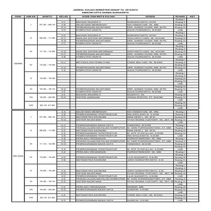 Jadwal Semester Genap New Pdf