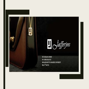 Jafferjees ppt | PPT