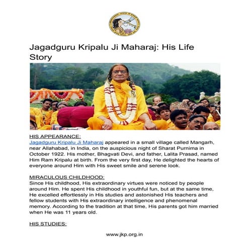 Jagadguru Kripalu Ji Maharaj_ His Life Story.pdf