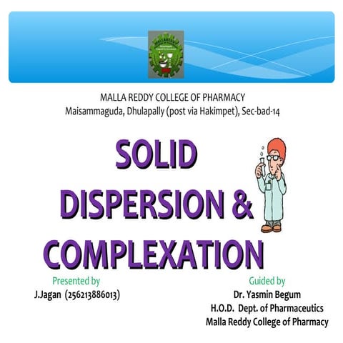 Solid dispersion and complexaton | PPT