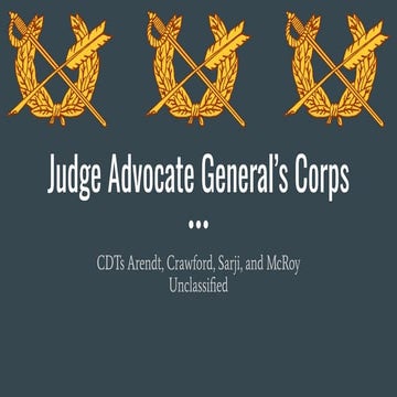 Judge Advocate General Branch Brief Presentation | PPT