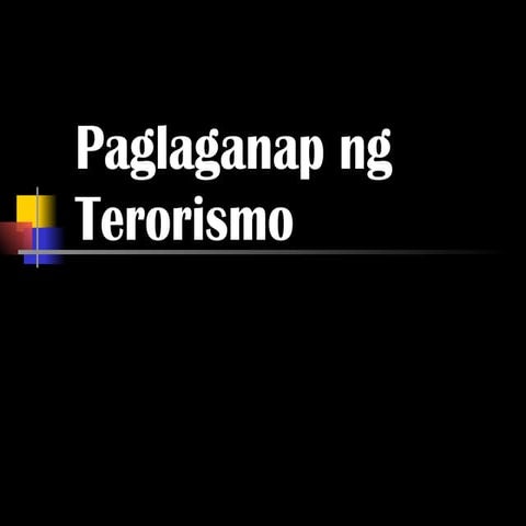 Terorismo | PPTX