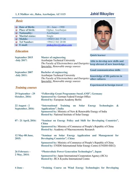 Ali Ibrahimov-Resume | PDF