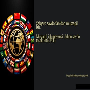Jahon_savdo_tashkiloti.Bekmurodov Jasurbek.pptx