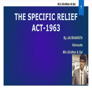 Specific Relief Act, 1963 | PPT