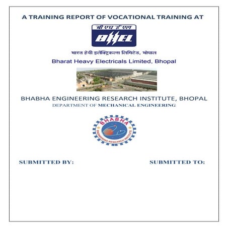 BHEL PROJECT REPORT ( TRAINING REPORT ) | PDF