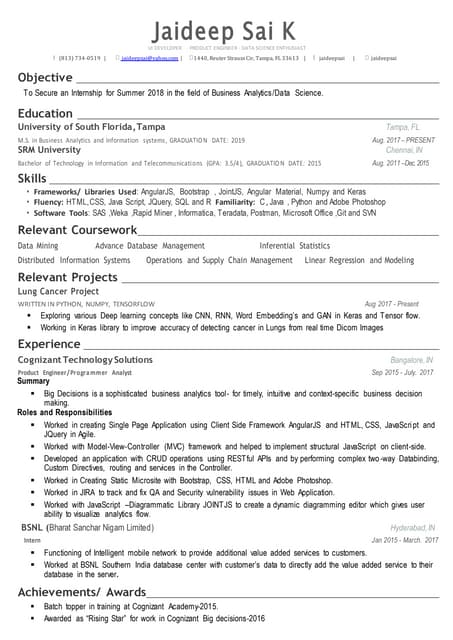Resume Abhinav Shankar | PDF