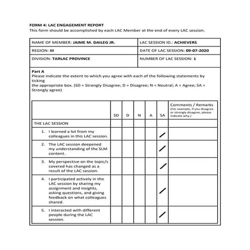 Form 3. lac session report | DOCX