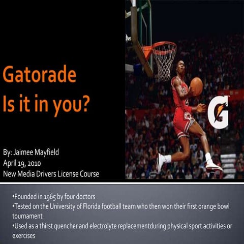 Gatorade Presentation | PPTX