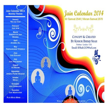 Jain calendar 2014 in english by kishor bhimji shah | PDF