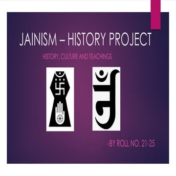 HISTORY PROJECT on jainism for class 6 student | PPTX