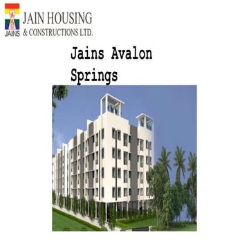 Jains Avalon Springs – Serene Living in Potheri, Chennai | PDF