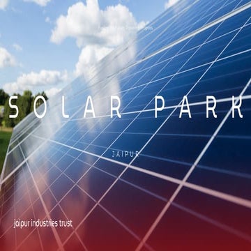 jaiour_solar_park presentation of first park in Jaipur | PPT