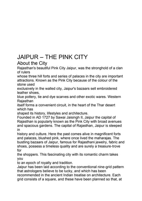 City palace, jaipur | PDF | Historic Site and Landmark Tours | Attractions