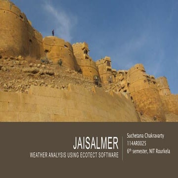 climate analysis of jaisalmer by ecotect software | PPTX