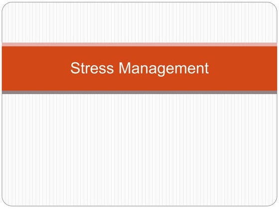 Stress Management (Comprehensive) PowerPoint Presentation 171 slides ...