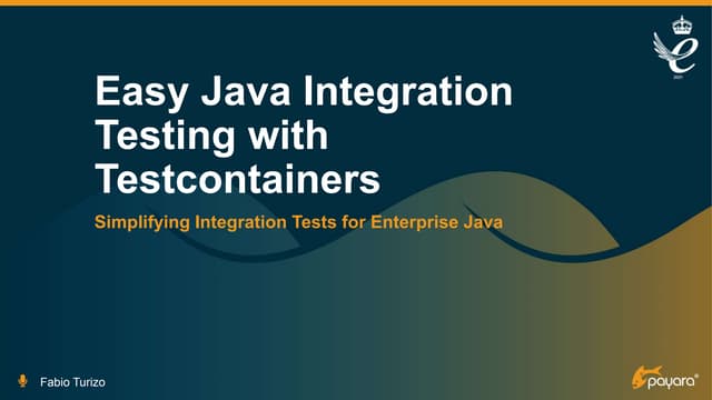 Easy Java Integration Testing With Testcontainers Ppt 1206