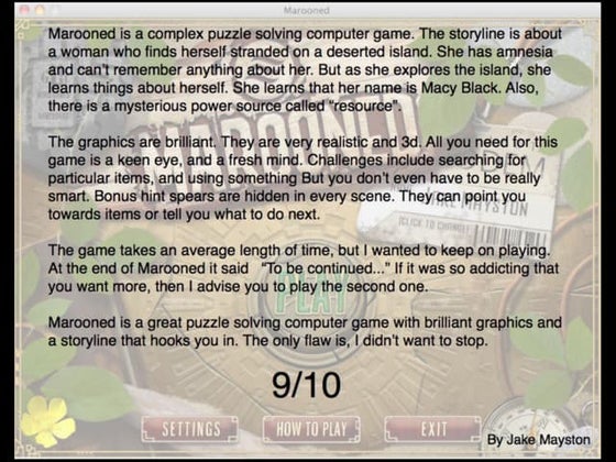 Marooned Game Review | PPT