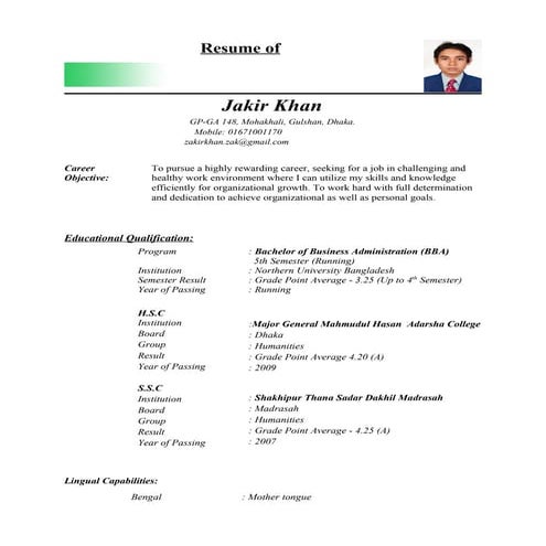 TCS CV Format | DOC