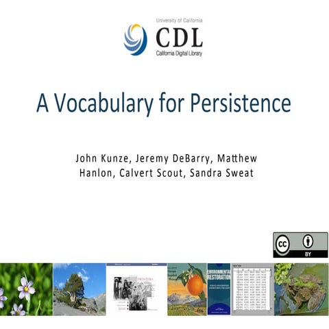A Vocabulary for Persistence | PDF