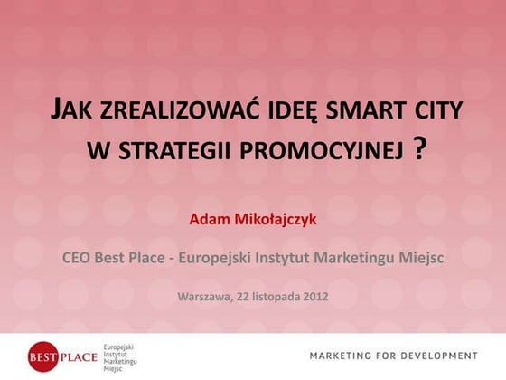 Technologia a Smart City - Artur Tracz | PPT