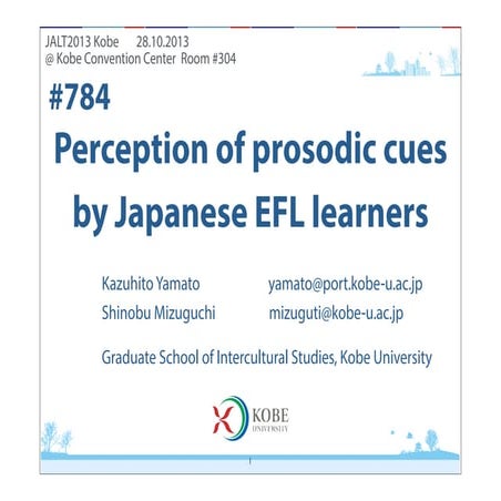 Perception of prosodic cues by Japanese EFL learners | PPT