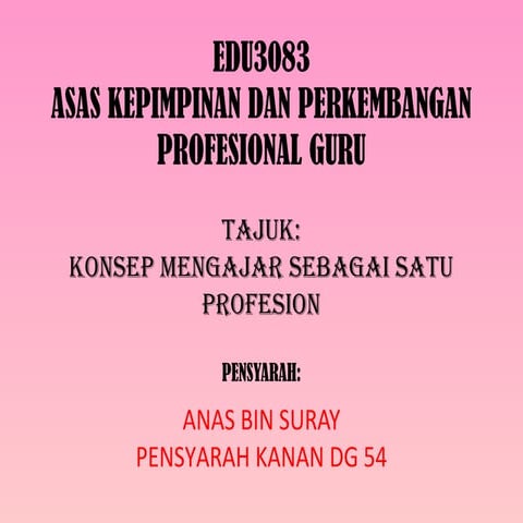 Jam 1 konsep guru &amalan profesion | PPT