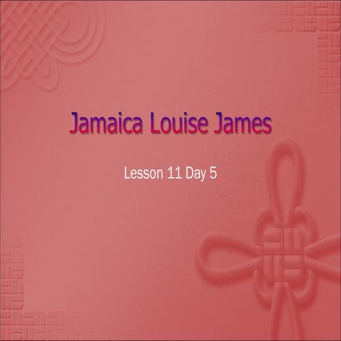 Jamaica Louise James Lesson 11 Day 5 | PPT | Drawing and Sketching ...