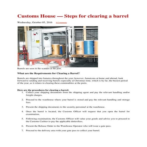 Steps for Clearing a Barrel | PDF