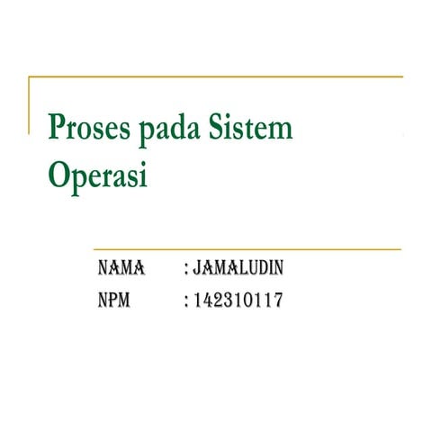 Proses and thread | PPT