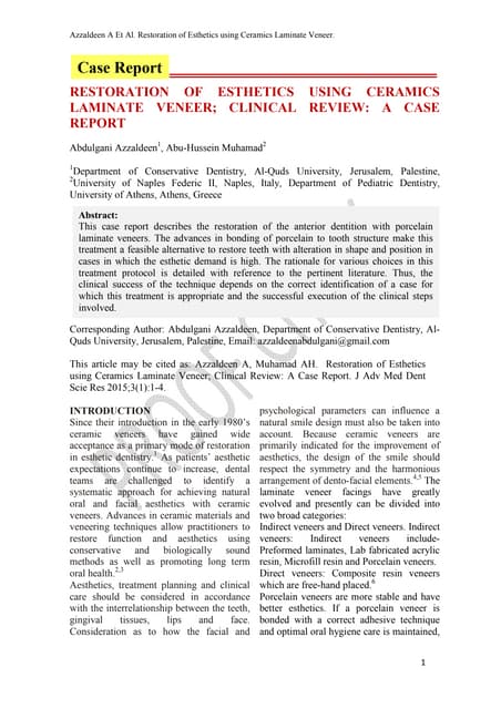 Vonlay; A paradigm shift in post endodontic restoration: A case report ...