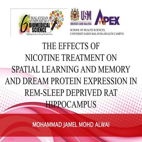 The Effects of Nicotine on Spatial Learning and Memory and DREAM ...