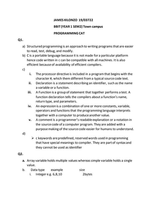C programming | DOCX