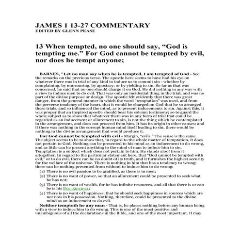James 1 13 27 commentary | PDF