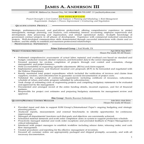 James Anderson Resume | DOCX