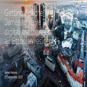Getting Apache James to serve 1M+ digital mailboxes of all Estonian residents | PDF | Email ...