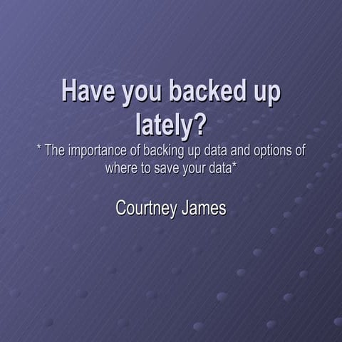 Power Point example for module 3 assignment | PPT | Data Storage and ...