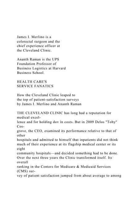 Cleveland Clinic Design Brief | PDF | Healthcare Industry | Industries