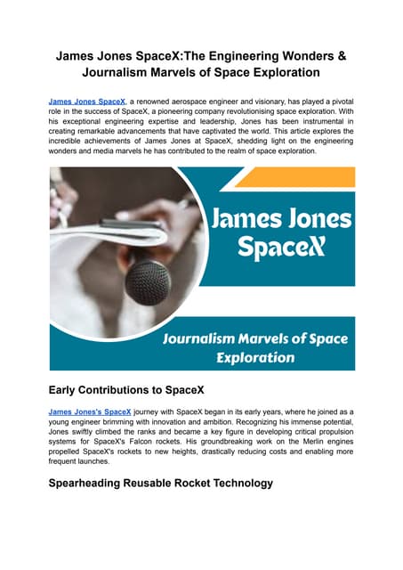 Trailblazers of the Stars: A Journalist's Encounter with James Jones ...