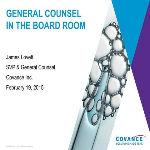 The Role of the General Counsel in the Boardroom | PDF