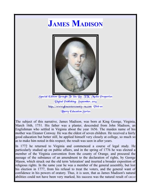James madison | PPT