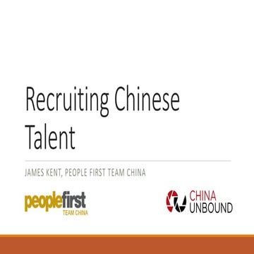 Recruiting Chinese talent in the UK & advice for job seekers | PDF ...